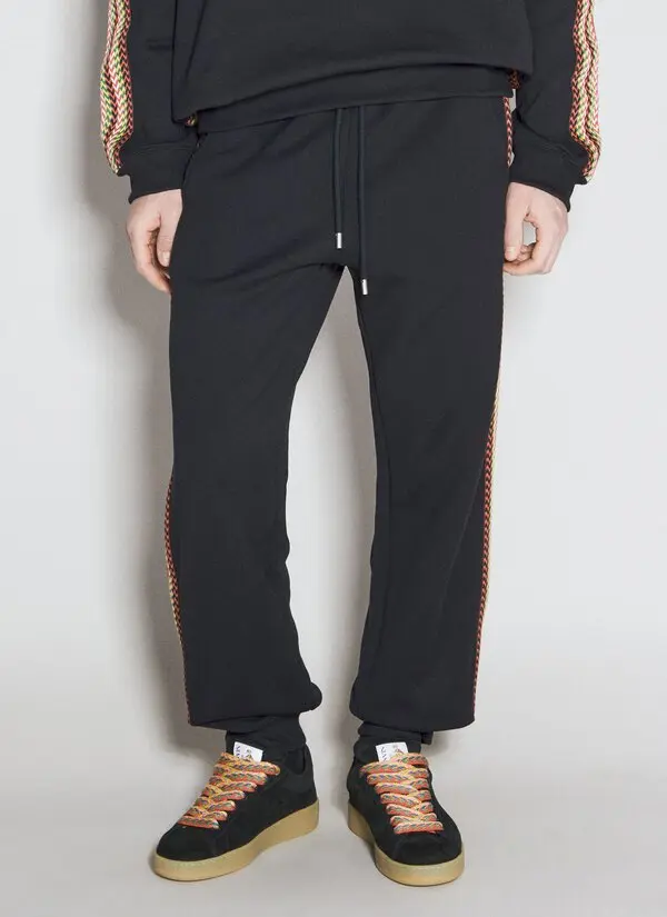 LANVIN Side Curb Track Pants - Black