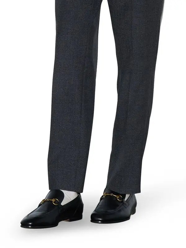 Gucci Jordaan Leather Loafers With Horsebit Detail - Black