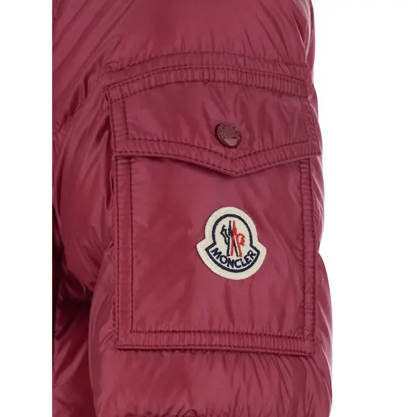 Moncler Quilted Hooded Down Jacket - Red