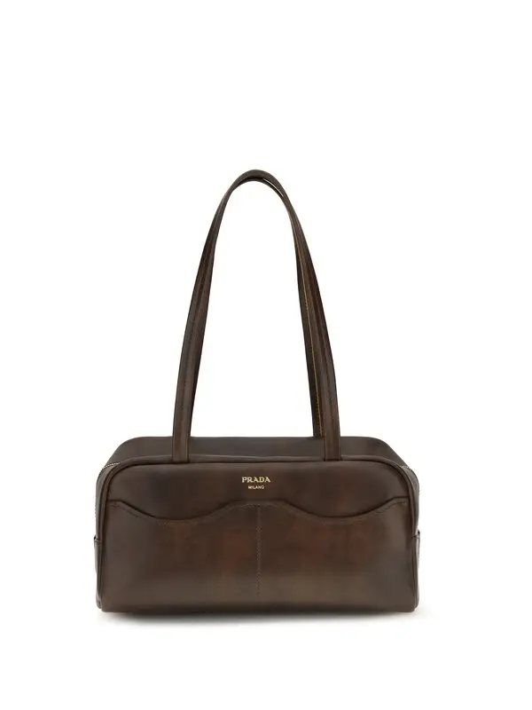 Prada Galleria Large Leather Bag - Brown