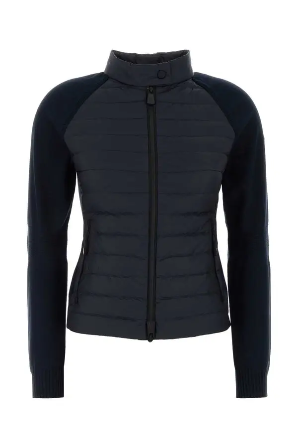 Moncler Knit Cardigan With Nylon Front