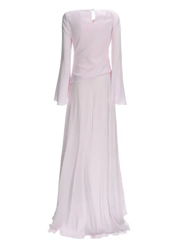 Alexander McQueen Long Dress With Drape - Pink