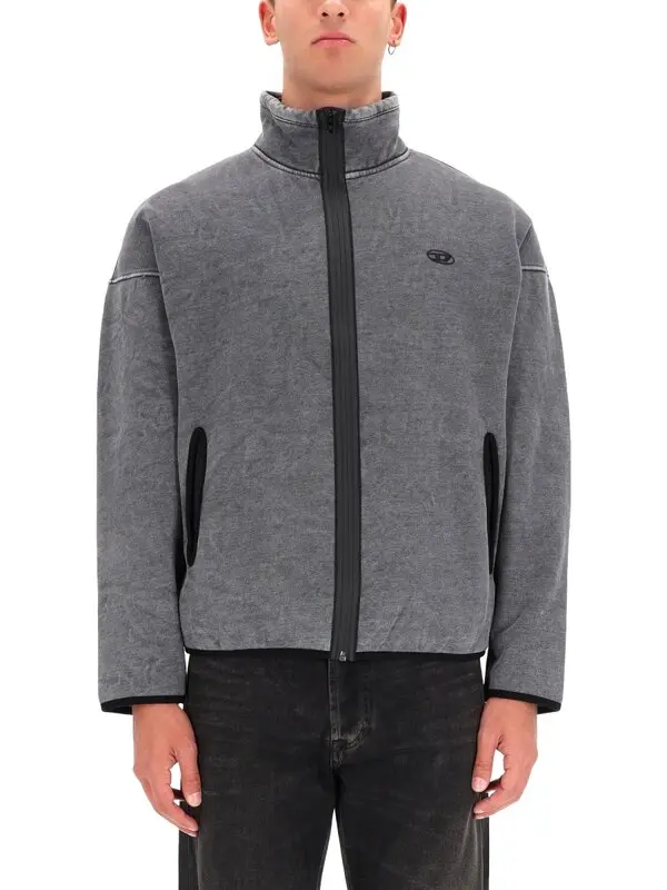 DIESEL® S-baty-new Logo Sweatshirt - Gray