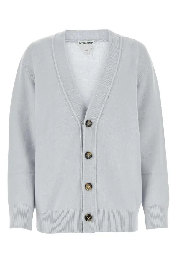 Bottega Veneta Powder Stretch Cashmere Blend Cardigan - Blue