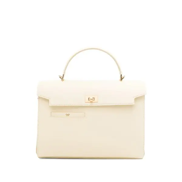 ANYA HINDMARCH Calf Leather Tote Bag - Cream