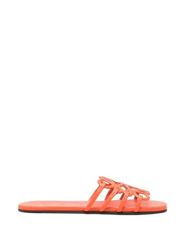 Loewe Leather Anagram Slides - Multicolor