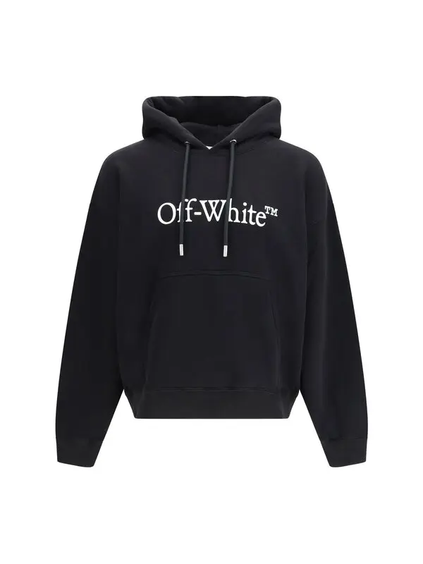 Off-White Big Logo Printed Hoodie - Black