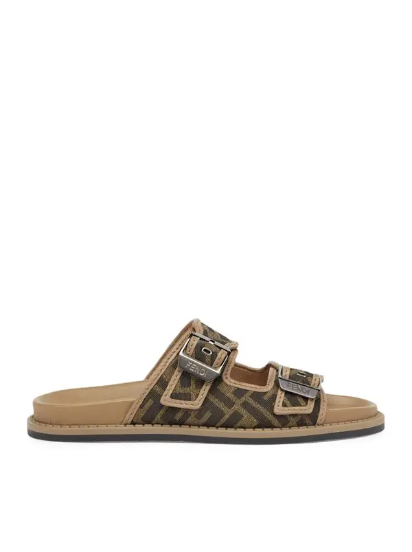 Fendi Jacquard Ff Motif Sandals - Multicolor