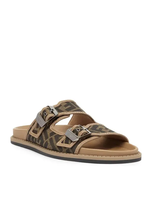 Fendi Jacquard Ff Motif Sandals - Multicolor