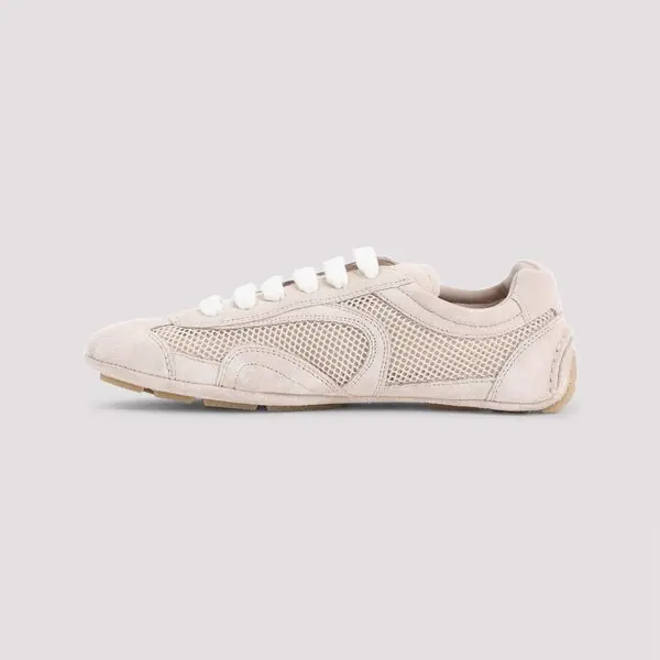 Prada Opale Beige Suede Calf Leather Sneakers - Multicolor