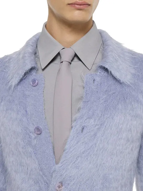 Gucci Silk Blend Crepe Effect Neck Tie