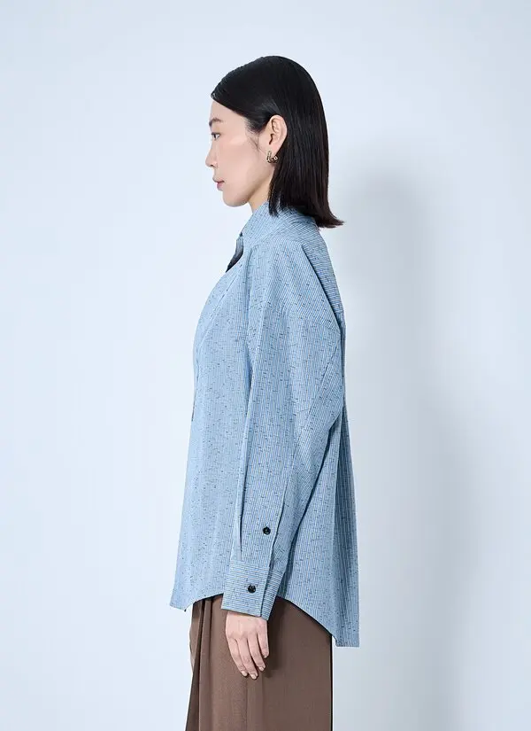 Bottega Veneta Striped Cotton-linen Blend Shirt