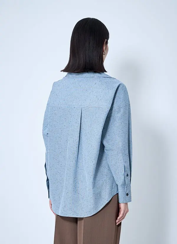Bottega Veneta Striped Cotton-linen Blend Shirt