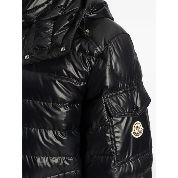 Moncler Padded Down Jacket With Detachable Hood - Blue