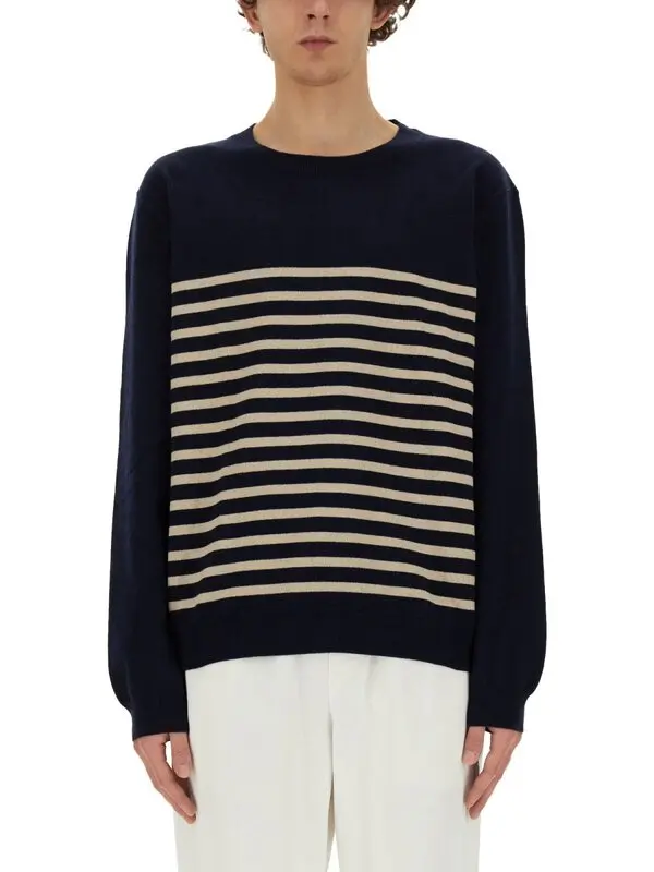 A.p.c. Matthew Striped Sweater - Blue