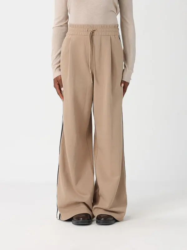 Max Mara Wide Leg Trousers With Drawstring Waist - Brown