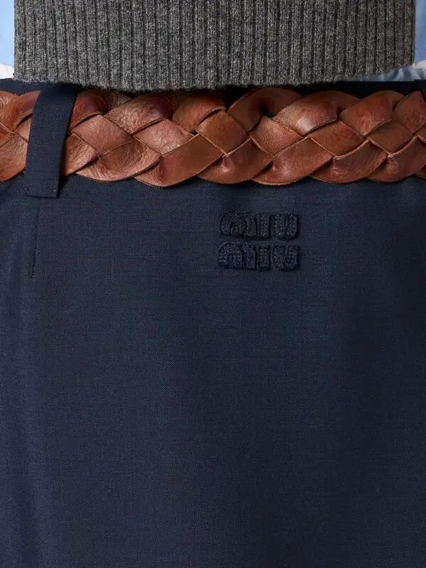 Miu Miu Wool Midi Skirt