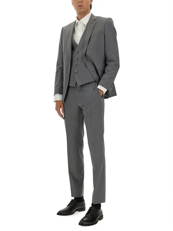 BOSS Slim Fit Wool Jacket - Gray