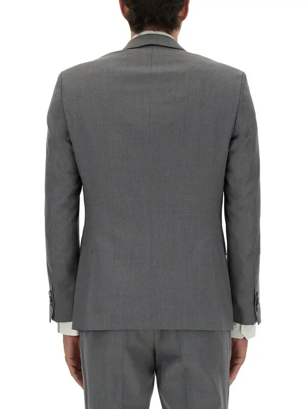 BOSS Slim Fit Wool Jacket - Gray