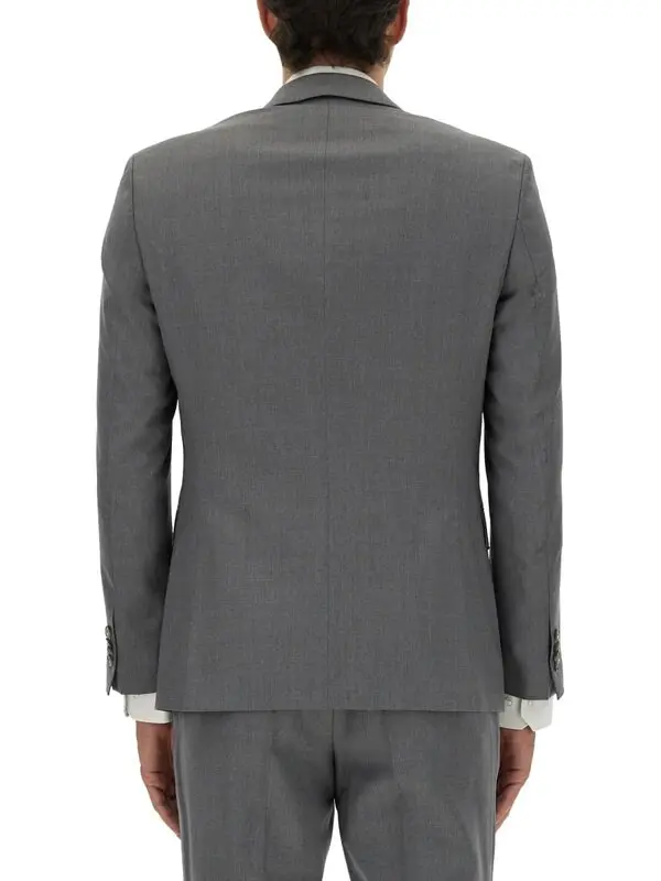 BOSS Slim Fit Wool Jacket - Gray
