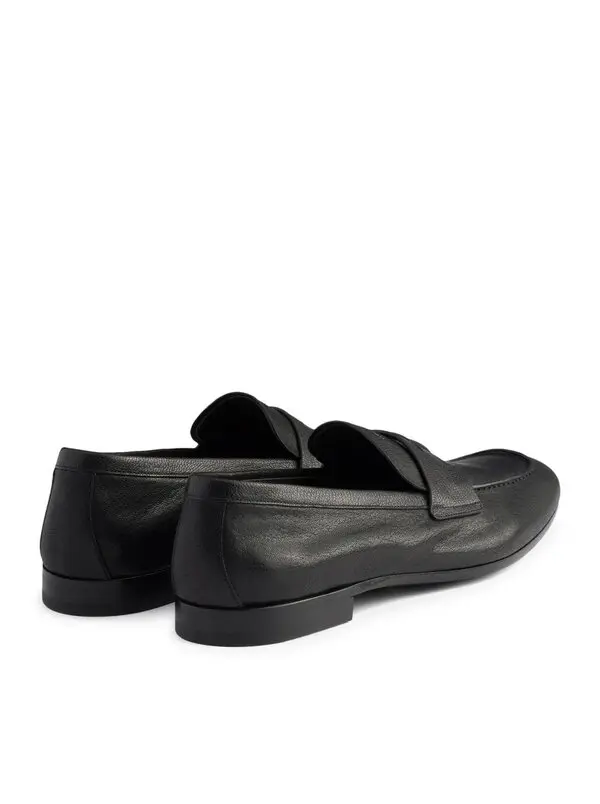 Prada Goat Skin Leather Moc Toe Loafers