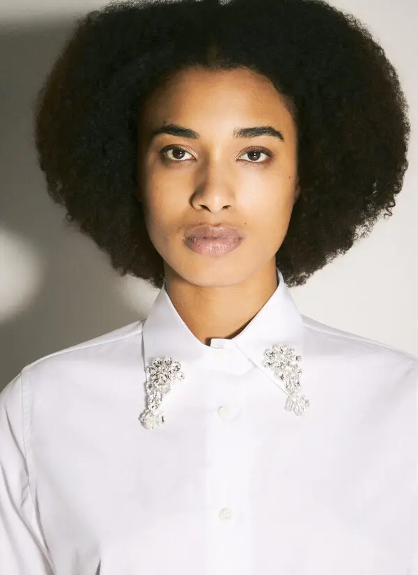 Prada Embroidered Cotton Poplin Shirt