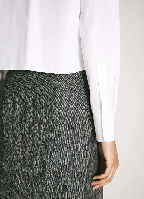 Prada Embroidered Cotton Poplin Shirt