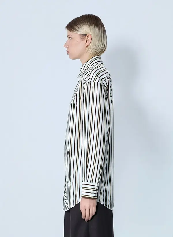 Saint Laurent Striped Button-down Shirt In Cotton