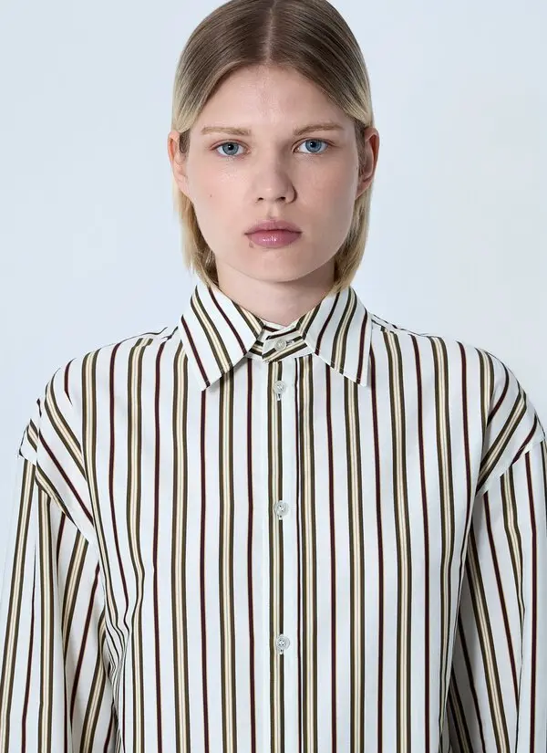 Saint Laurent Striped Button-down Shirt In Cotton