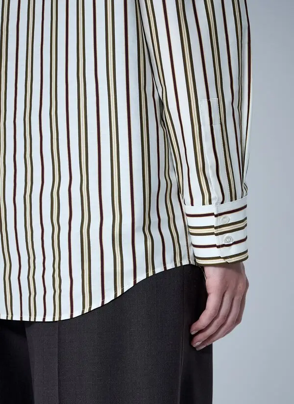 Saint Laurent Striped Button-down Shirt In Cotton