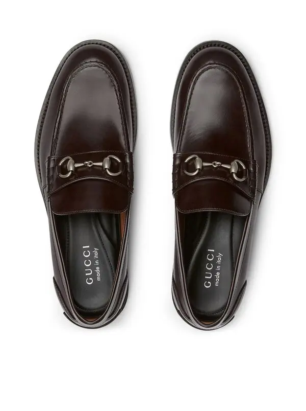 Gucci Leather Moccasins With Horsebit Detail