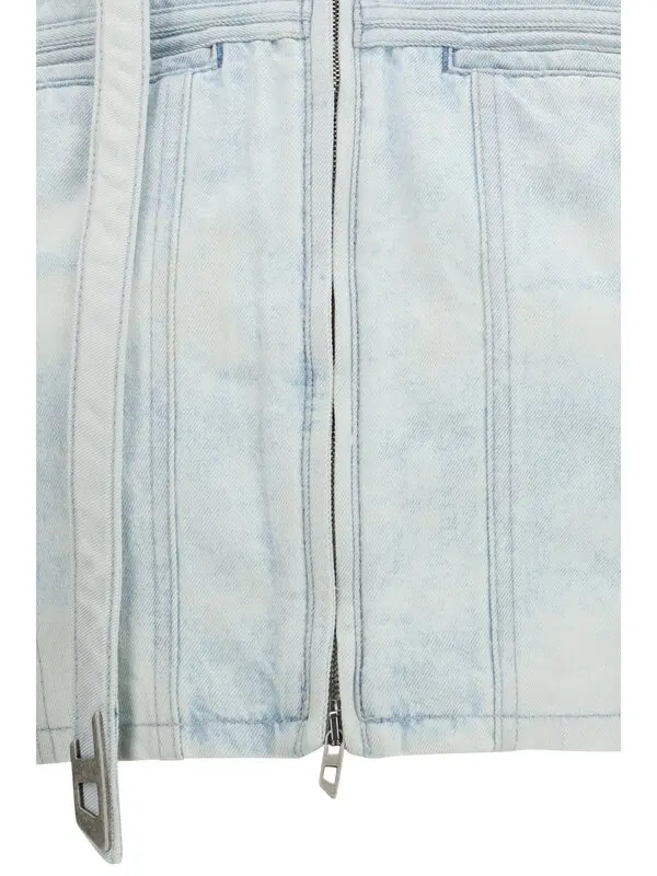 DIESEL® De-saphix-fsi1 Cropped Denim Jacket - Blue
