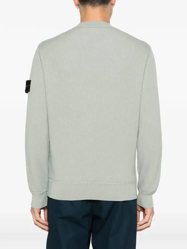 Stone Island Ribbed Soft Organic Cotton Crewneck Pullover - Multicolor