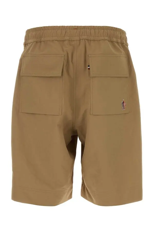 Moncler Beige Polyester Bermuda Shorts - Brown