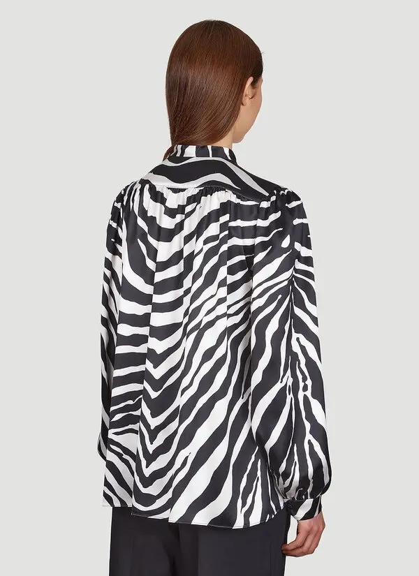 Dolce & Gabbana Zebra Print Silk Shirt