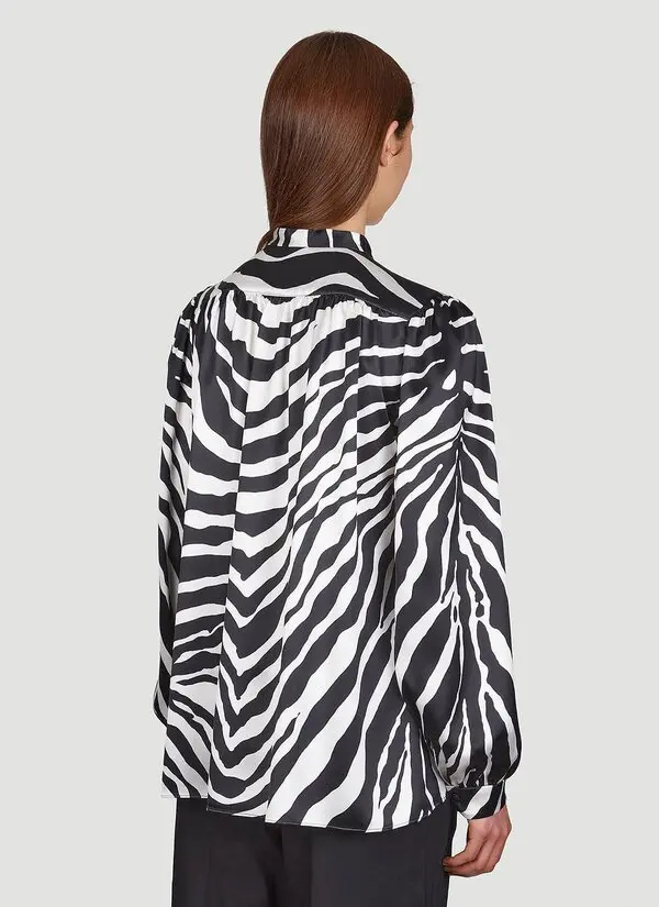 Dolce & Gabbana Zebra Print Silk Shirt