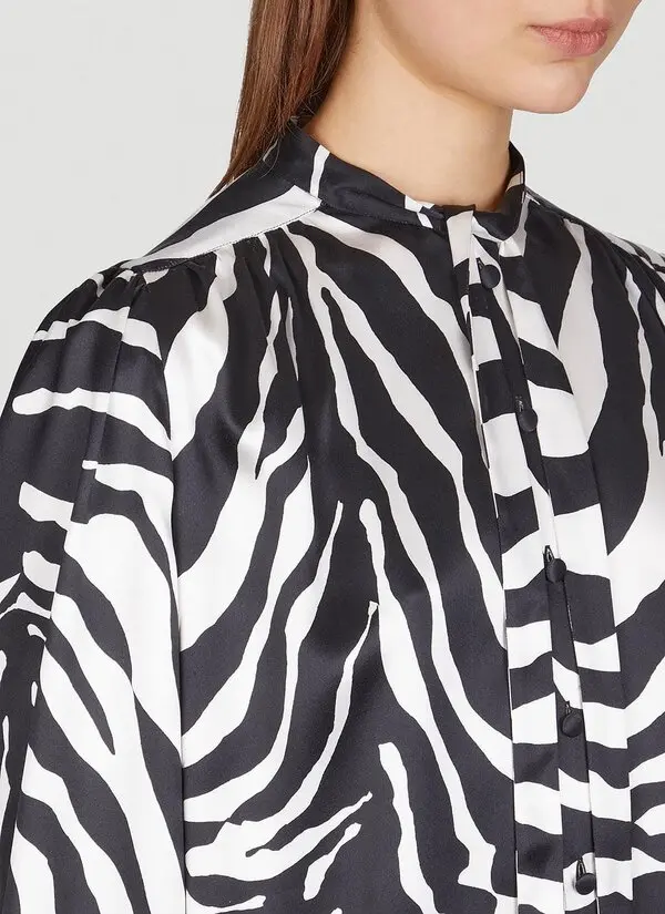 Dolce & Gabbana Zebra Print Silk Shirt