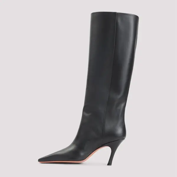 Amina Muaddi Mona 80 Leather Boots