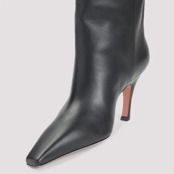 Amina Muaddi Mona 80 Leather Boots