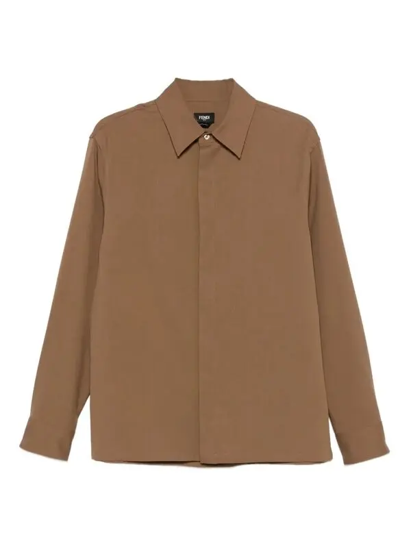 Fendi Wool Gabardine Shirt - Multicolor