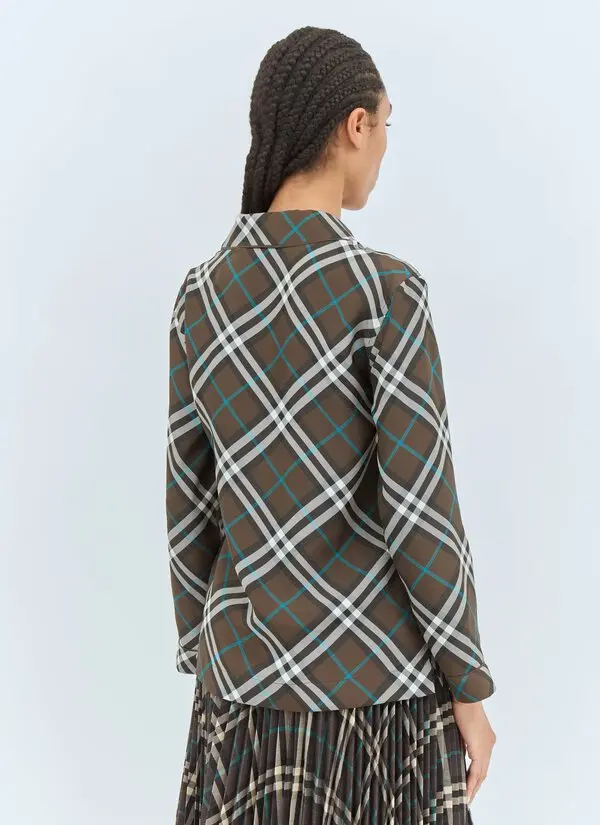 Burberry Silk Poplin Check Pyjama Shirt