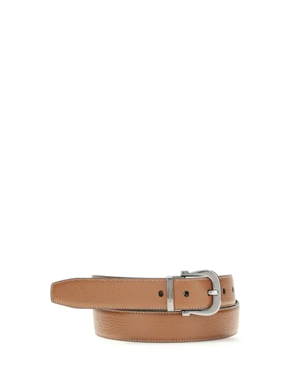 FERRAGAMO Reversible And Adjustable Gancini Belt - Multicolor