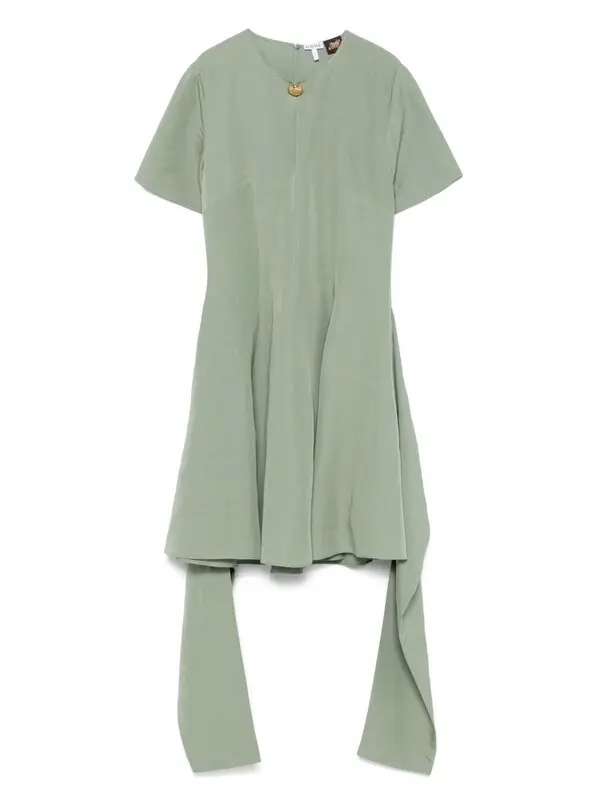Loewe Linen Blend Short Dress - Multicolor