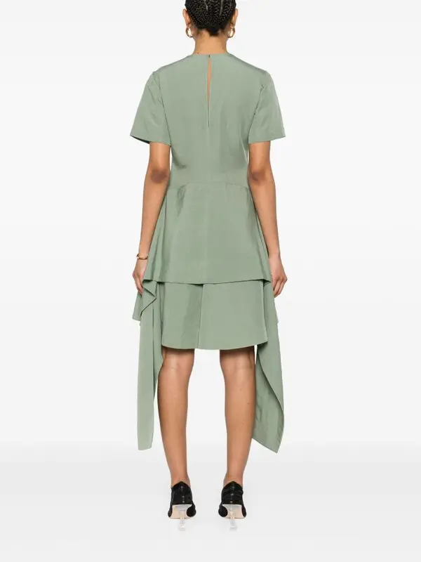Loewe Linen Blend Short Dress - Multicolor