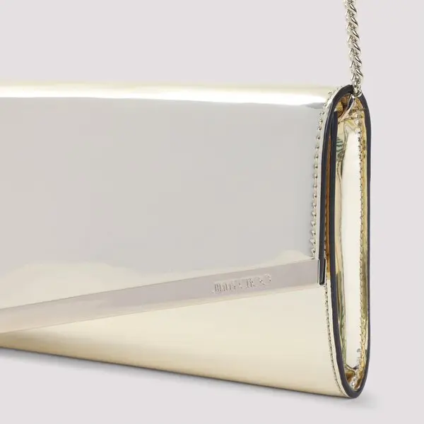JIMMY CHOO Gold Mirror Leather Emmie.mif Bag