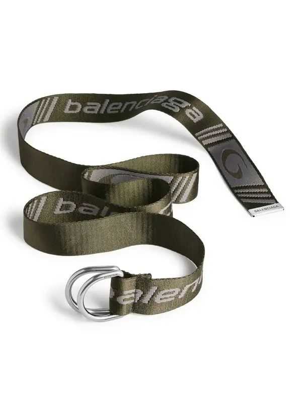 Balenciaga D-ring Jacquard Logo Belt