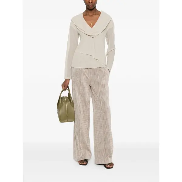 Giorgio Armani Draped V-neck Blouse