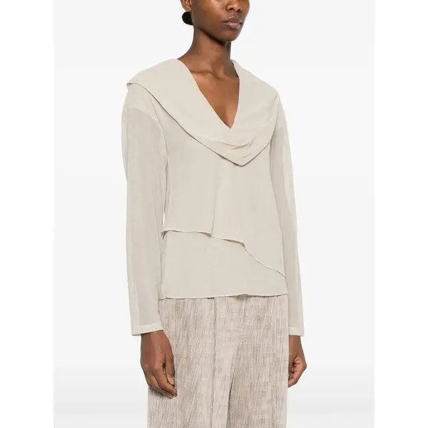 Giorgio Armani Draped V-neck Blouse