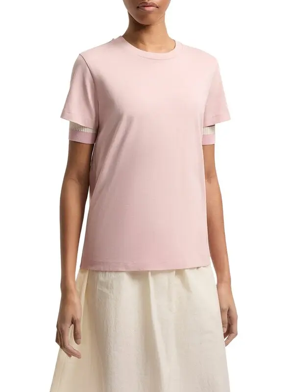 Moncler Cotton T-shirt With Embroidered Logo