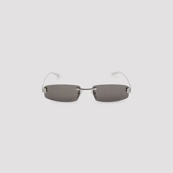Balenciaga Gossip Rectangle Sunglasses - Silver